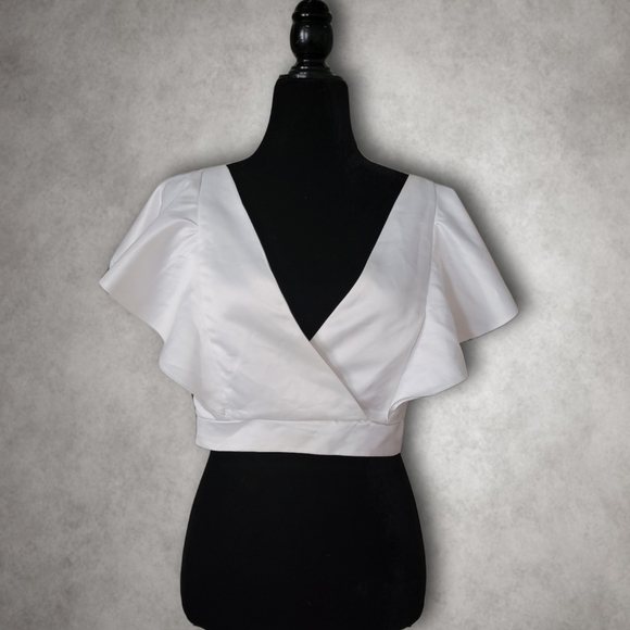 true violet | Tops | True Violet Butterfly Sleeve Crop Top | Poshmark